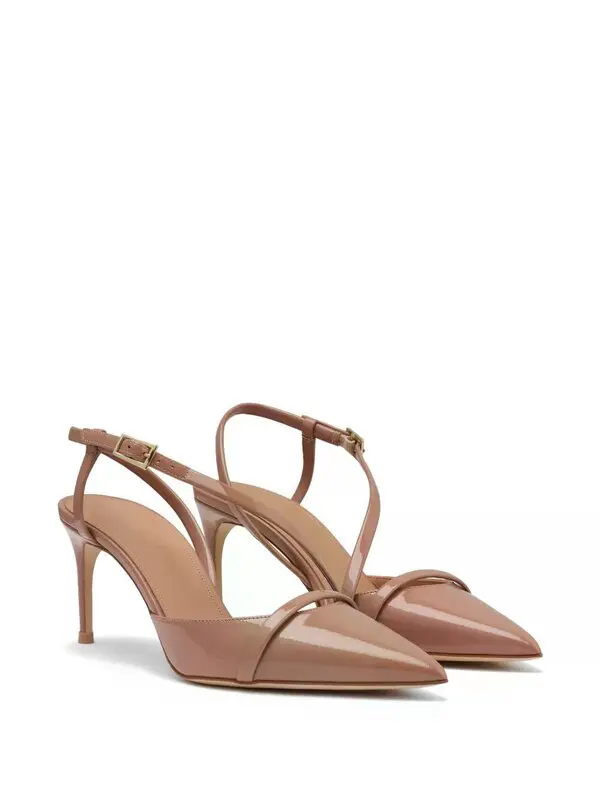 MALONE SOULIERS Patent Leather Slingback Pumps
