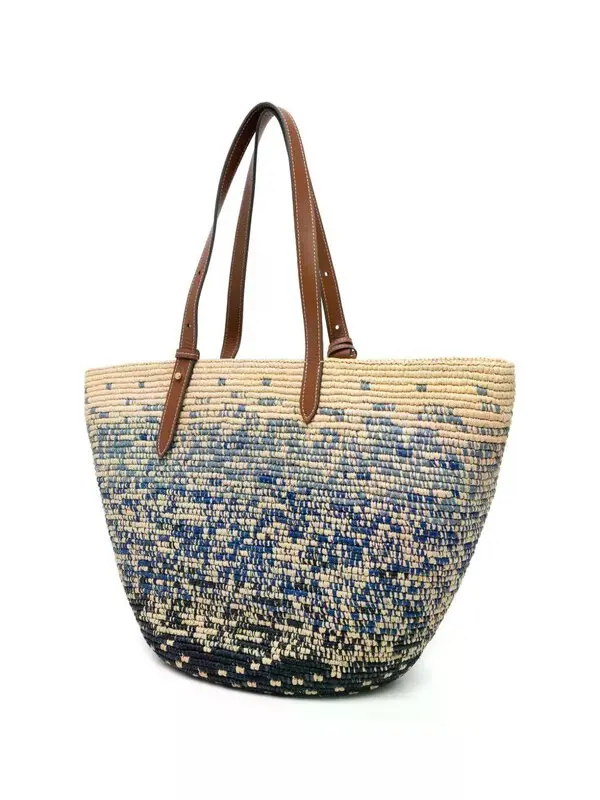 ANYA HINDMARCH Woven Raffia Tote Bag - Blue