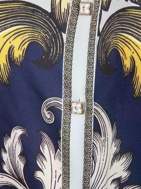 Alice + Olivia Baroque-print Button-down Shirt