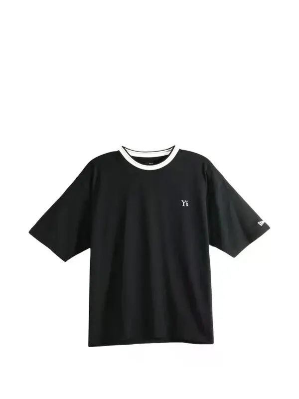 Y’s Embroidered Logo T-shirt With Striped Trim