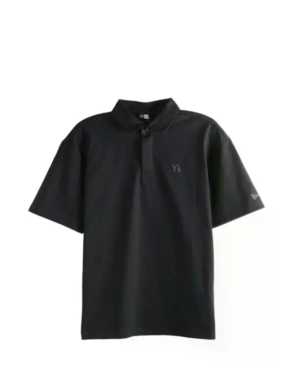 Y’s Logo Embroidered Polo Shirt - Black