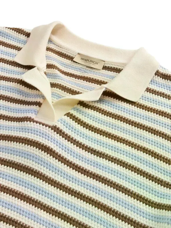 Woolrich Striped Crochet-effect T-shirt