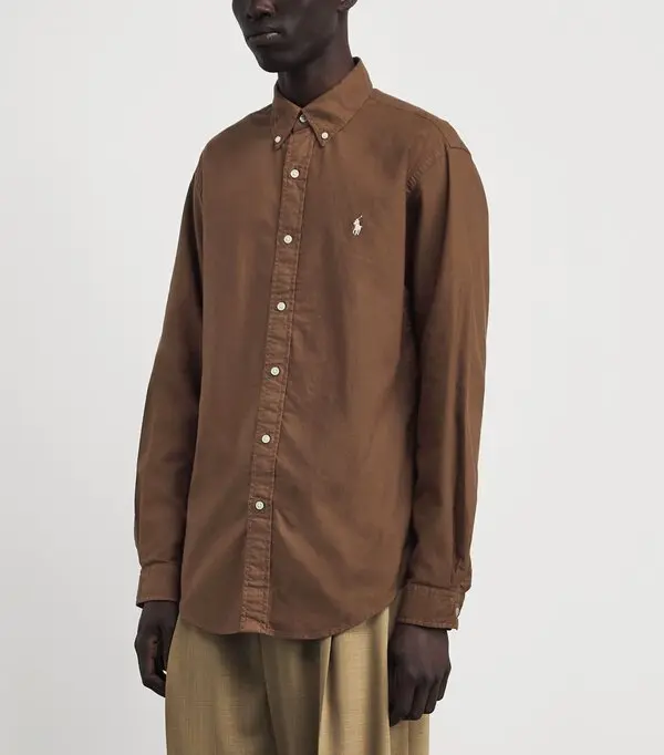 Polo Ralph Lauren Cotton Garment-dyed Oxford Shirt - Brown