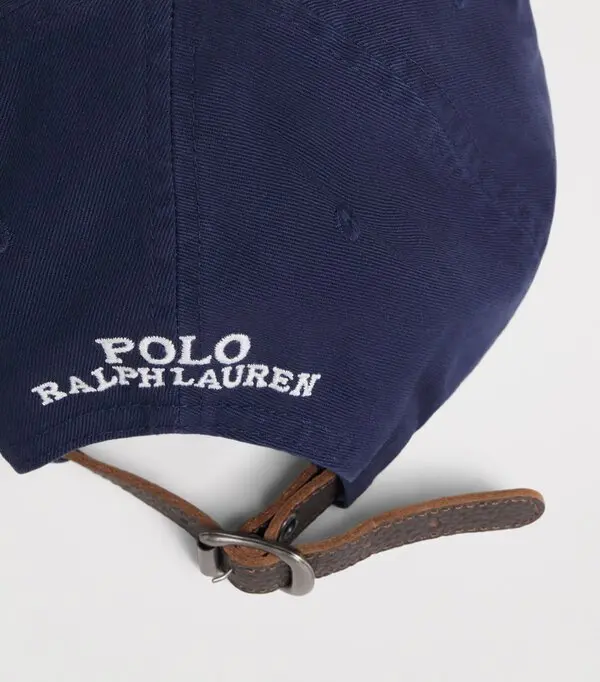 Polo Ralph Lauren Cotton Baseball Cap With Embroidered Polo Bear