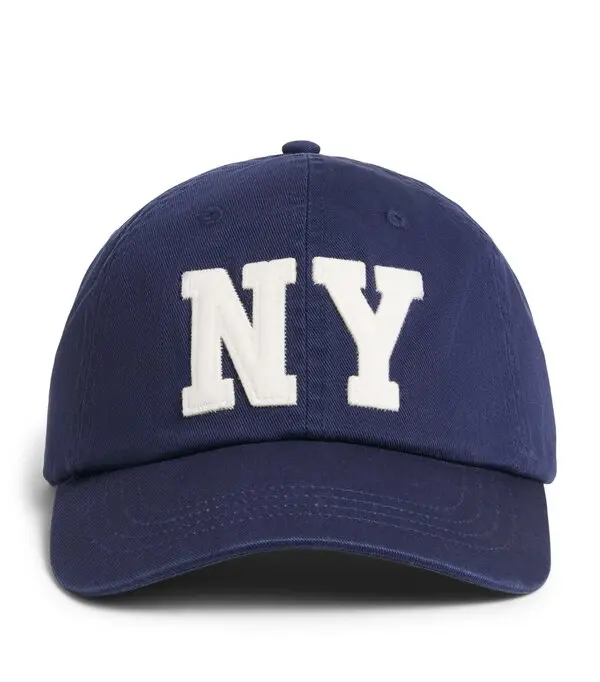 Polo Ralph Lauren Cotton Twill Ny Patch Baseball Cap - Navy