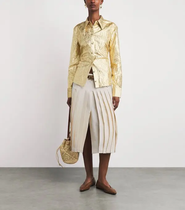 Tory Burch Pleated Midi Skirt