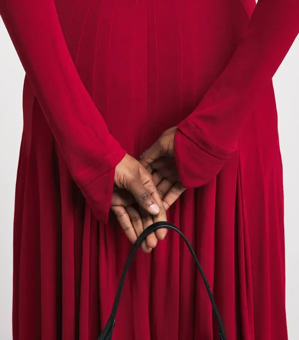 Tory Burch Jersey Pleated Midi Dress