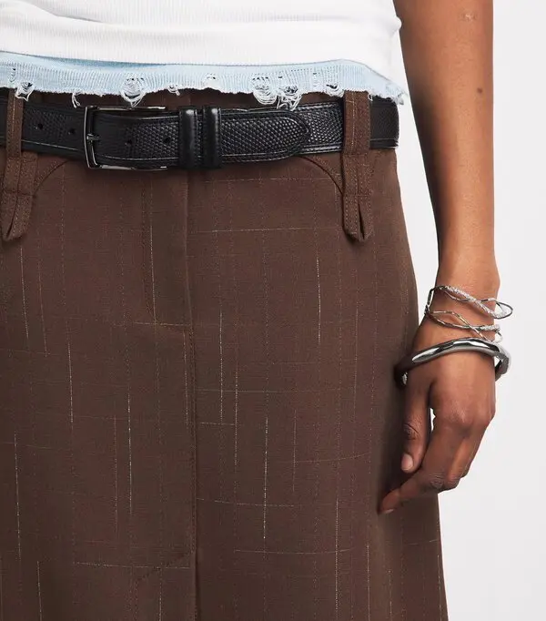 Tory Burch Stretch-wool Midi Skirt