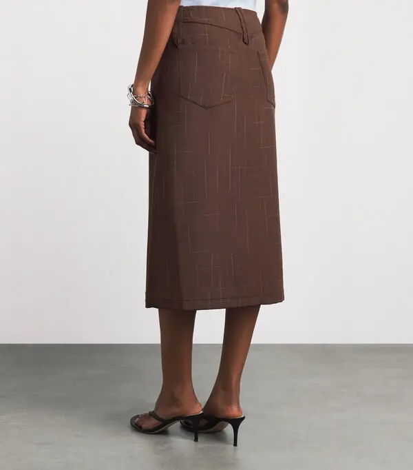 Tory Burch Stretch-wool Midi Skirt