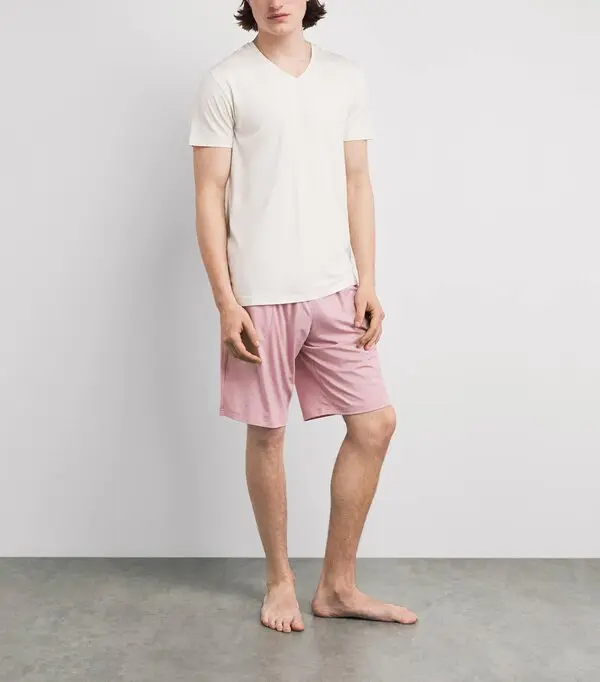 Derek Rose Basel Lounge Shorts - Pink