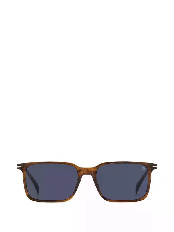 DB EYEWEAR BY DAVID BECKHAM Tortoiseshell Effect Rectangle Frame Sunglasses - Brown