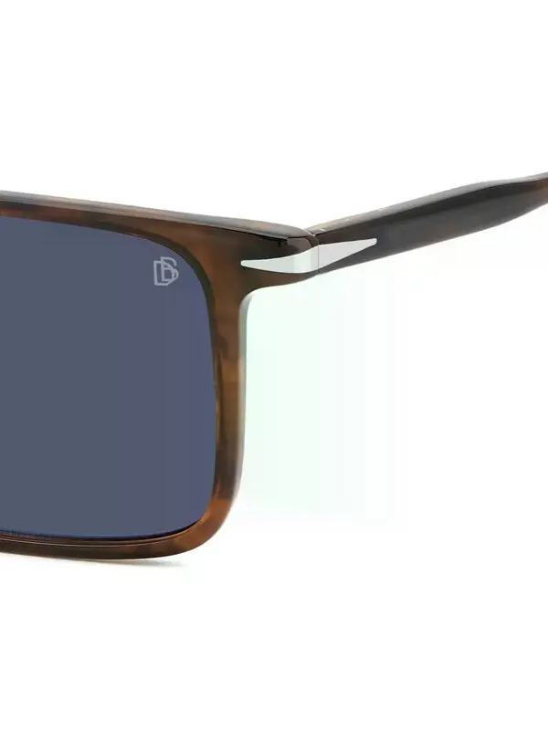 DB EYEWEAR BY DAVID BECKHAM Tortoiseshell Effect Rectangle Frame Sunglasses