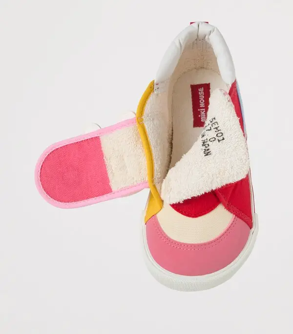 MIKI HOUSE Cotton-blend Bunny Appliqué Sneakers
