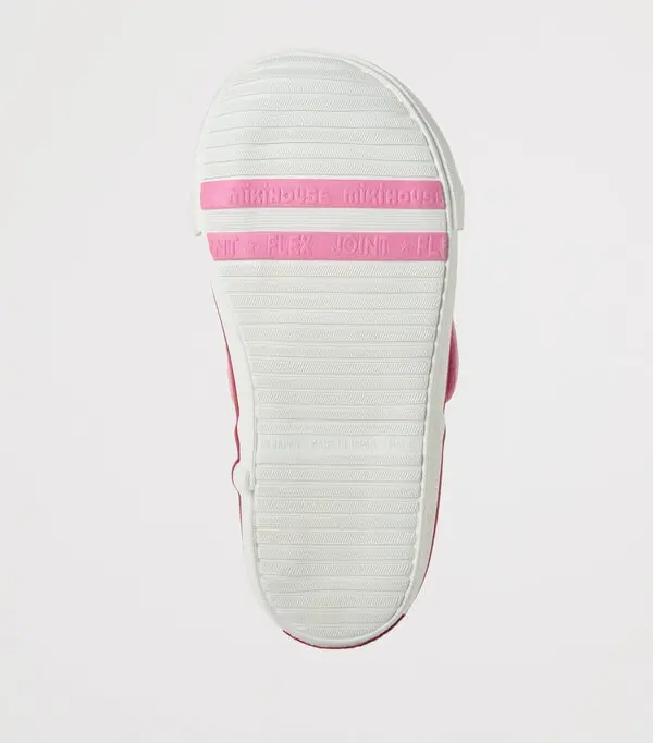 MIKI HOUSE Cotton-blend Bunny Appliqué Sneakers