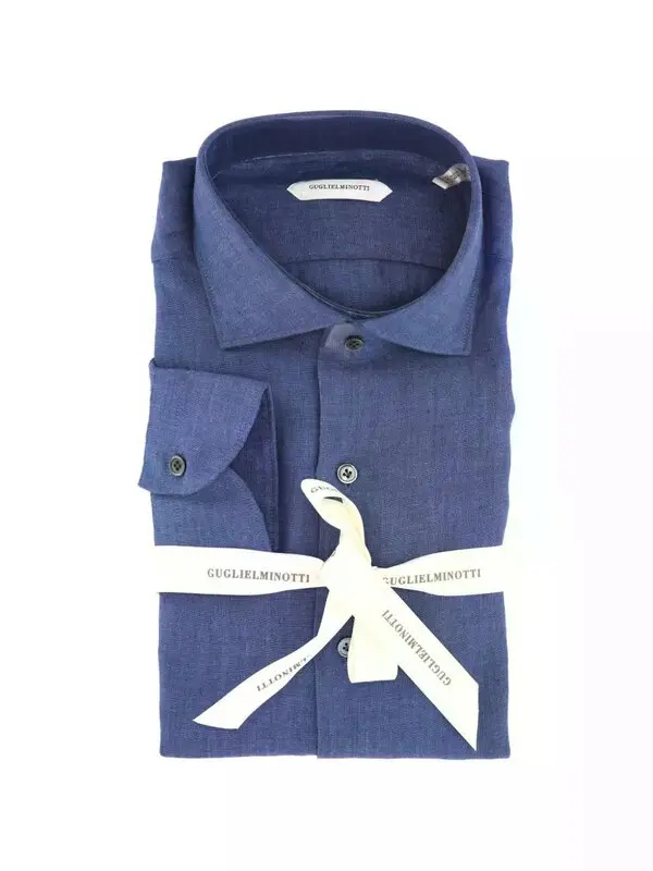 GUGLIELMINOTTI Chest-pocket Long-sleeve Shirt - Blue