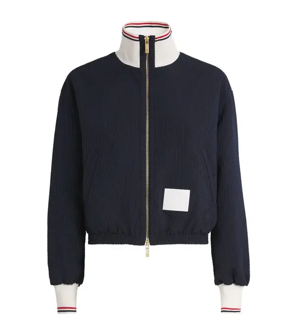 Thom Browne Wool Seersucker Track Jacket