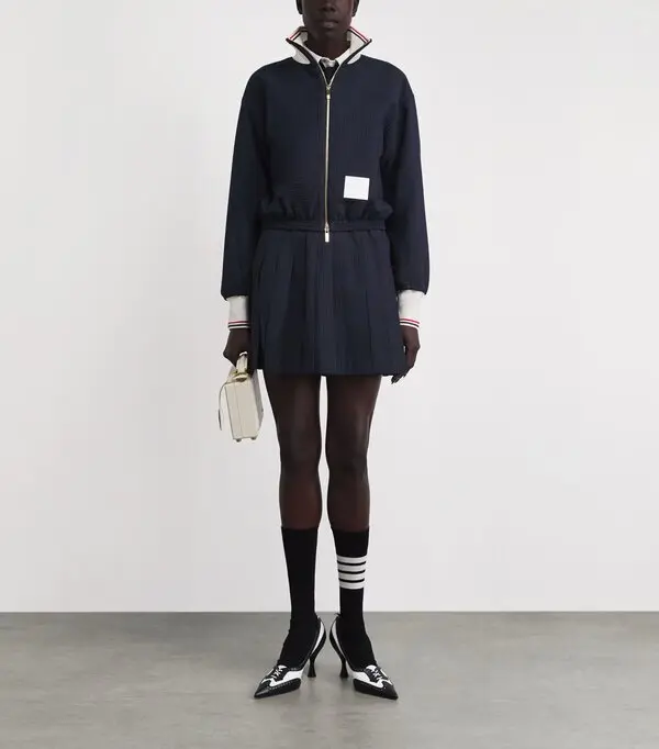 Thom Browne Wool Seersucker Track Jacket