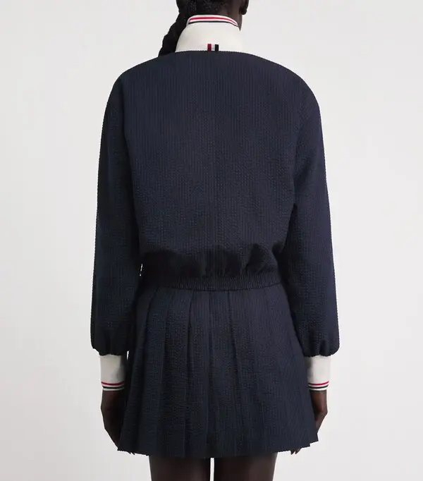 Thom Browne Wool Seersucker Track Jacket