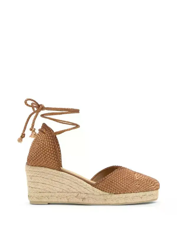 CastaÑer Cora Tie-fastening Wedge Espadrilles - Brown