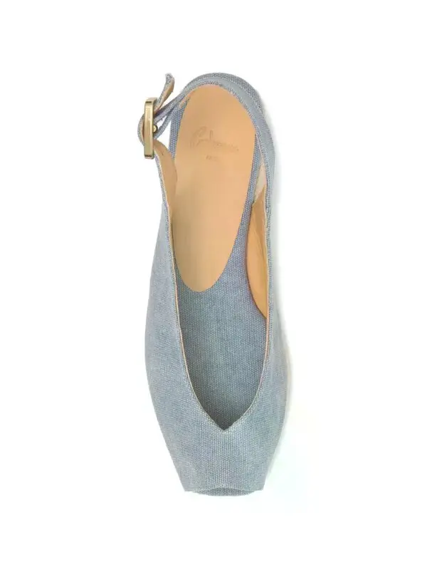 CastaÑer Dosalia Peep-toe Canvas Espadrilles - Blue