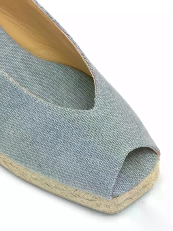 CastaÑer Dosalia Peep-toe Canvas Espadrilles - Blue