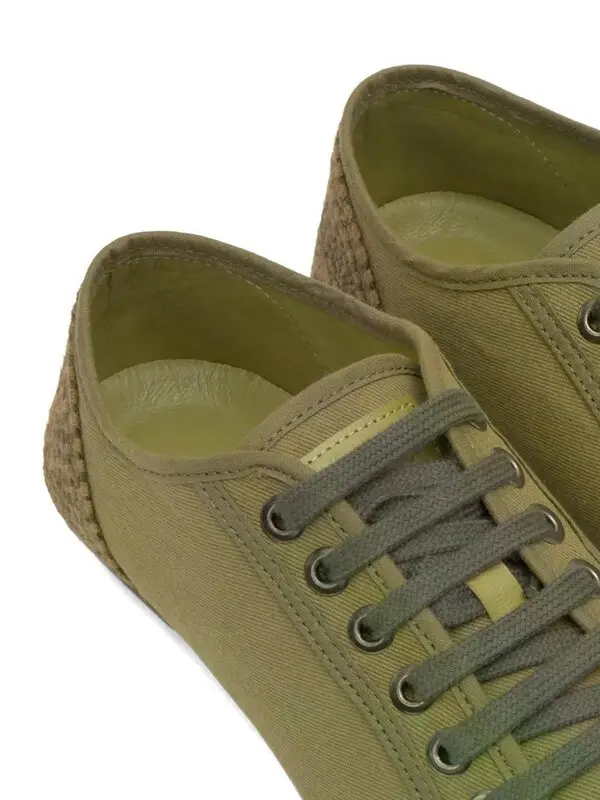 CastaÑer Lexi Jute-heel Lace-up Sneakers - Green