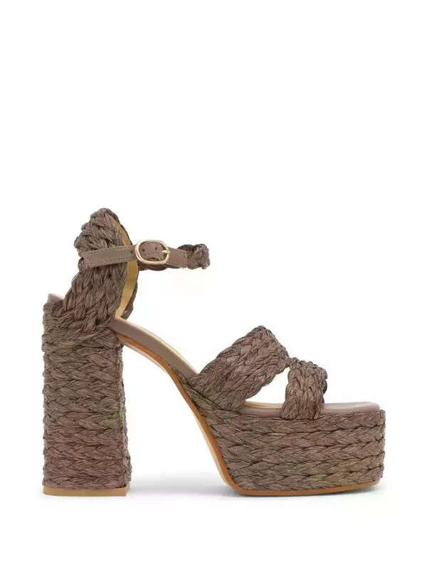 CastaÑer Braided Platform Sandals - Brown