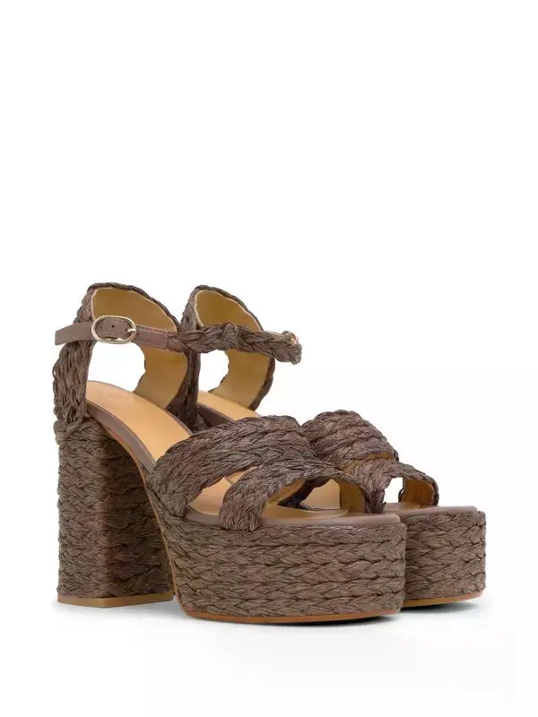 CastaÑer Braided Platform Sandals - Brown