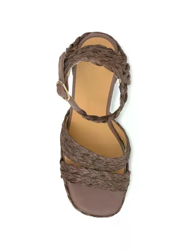 CastaÑer Braided Platform Sandals - Brown
