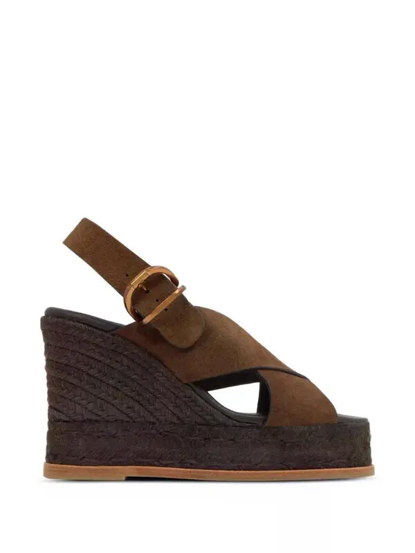 CastaÑer Suede Wedge Espadrilles - Brown