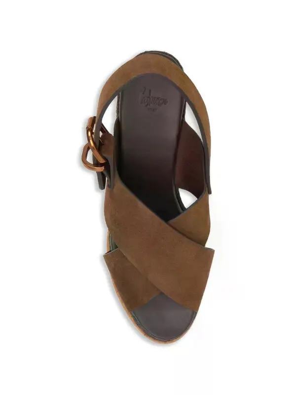 CastaÑer Suede Wedge Espadrilles - Brown