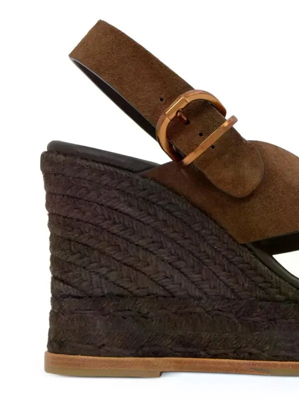 CastaÑer Suede Wedge Espadrilles - Brown