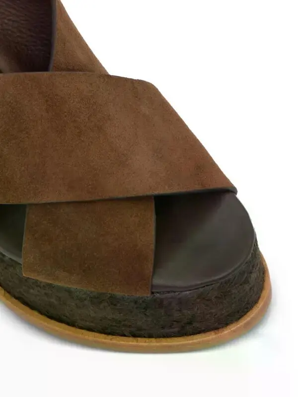 CastaÑer Suede Wedge Espadrilles - Brown