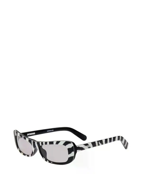 Jacquemus Zebra Print Cat Eye Sunglasses - Black