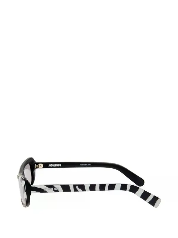 Jacquemus Zebra Print Cat Eye Sunglasses - Black