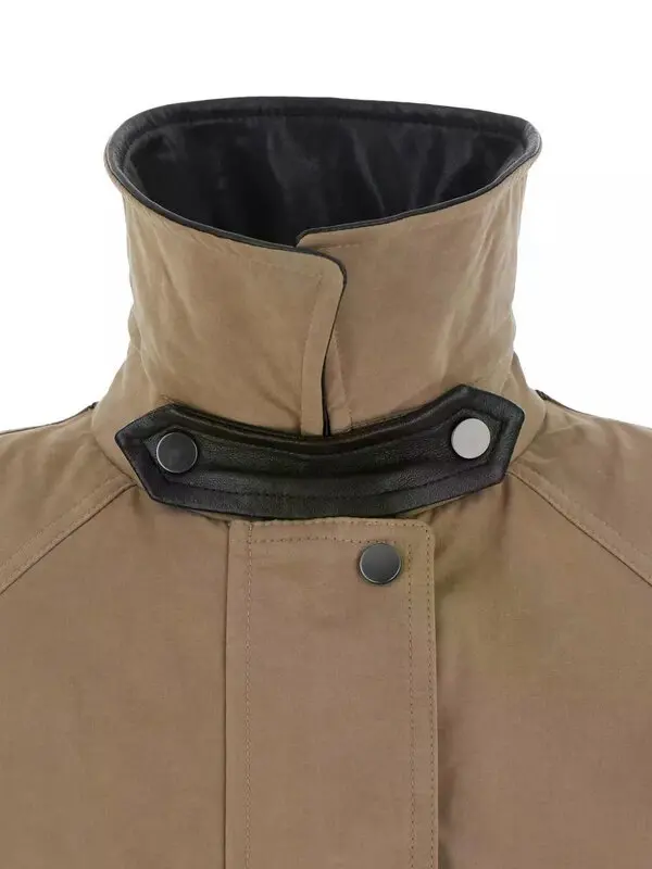 Brunello Cucinelli Leather-trimmed Panel Jacket - Neutrals