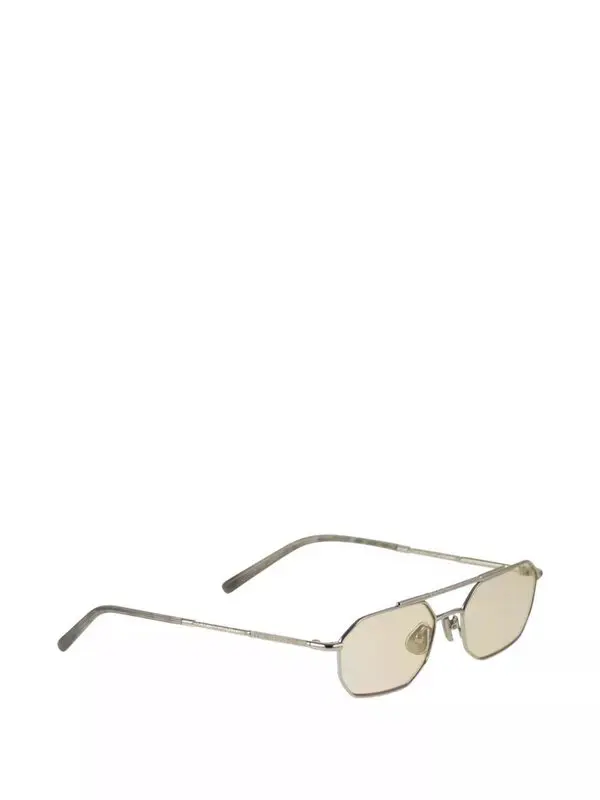 Brunello Cucinelli Geometric Titanium Sunglasses - Silver