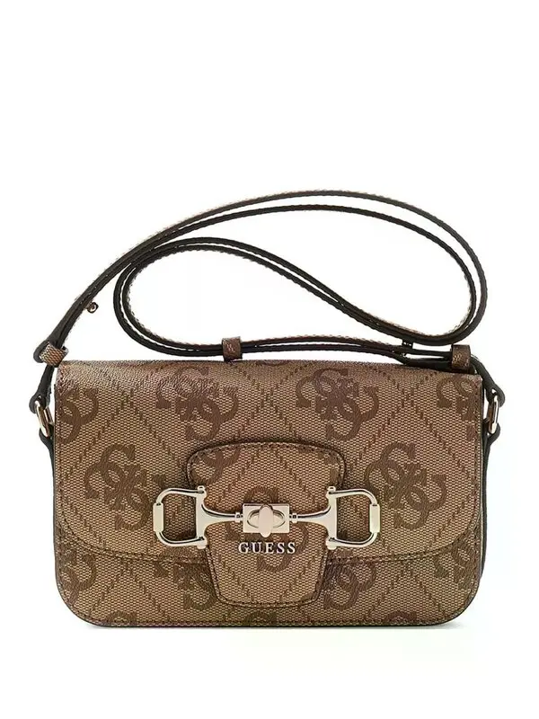 Guess Janie Monogram Shoulder Bag - Brown