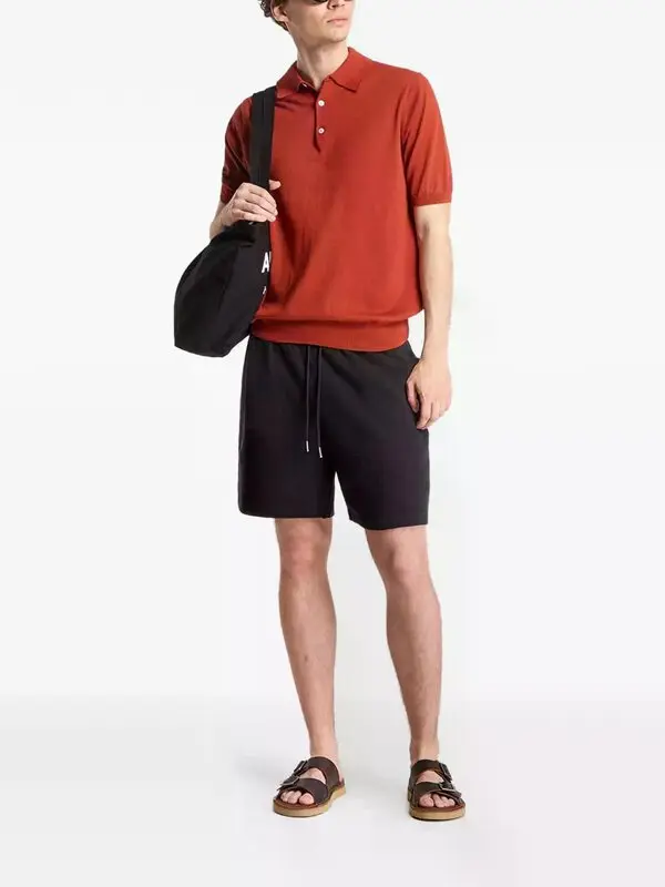 Calvin Klein Drawstring Waffle-knit Shorts - Black