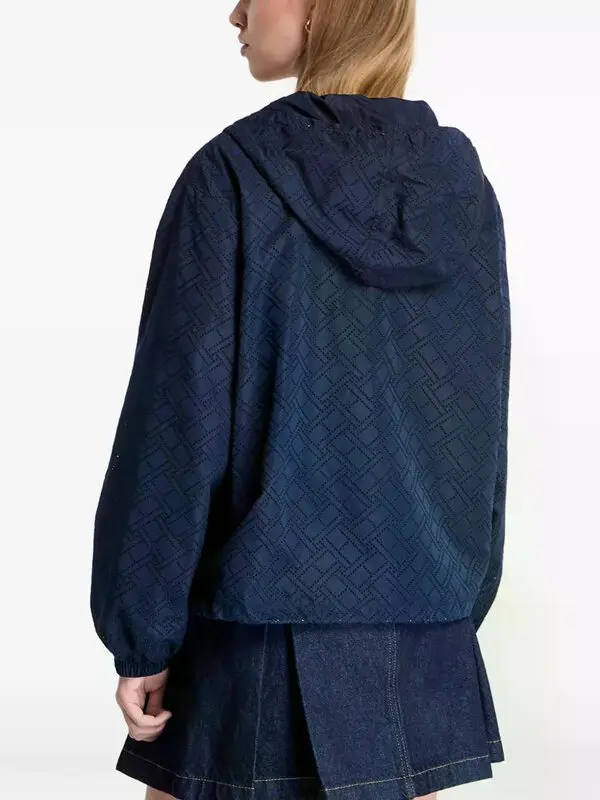 Tommy Hilfiger Monogram-perforated Hooded Jacket