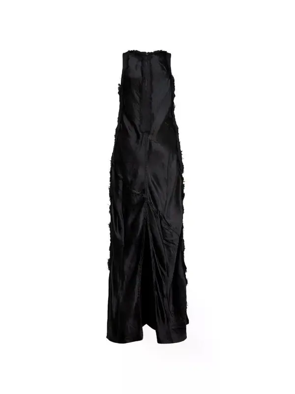 HAIKURE Bias-cut Maxi Dress With Frayed Inserts