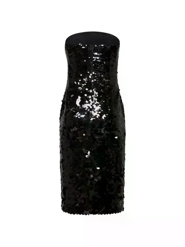 Alex Perry Sequin Embellished Strapless Dress
