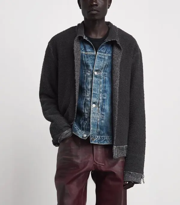 424 Cotton-blend Distressed Cardigan