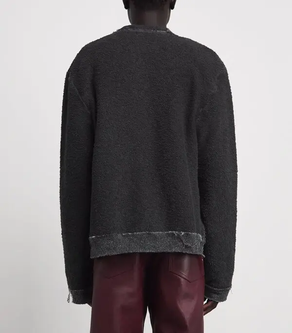 424 Cotton-blend Distressed Cardigan