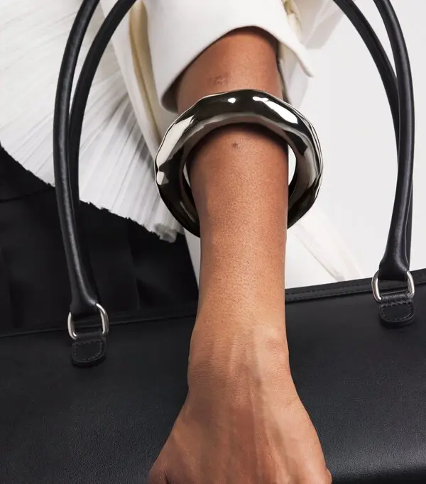Alexis Bittar Molten Wide Bangle Bracelet - Silver