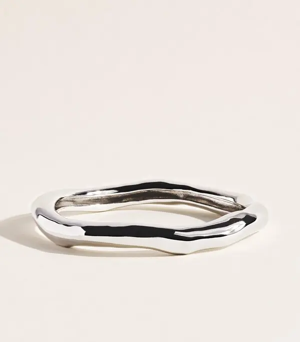 Alexis Bittar Molten Rhodium-plated Bangle - Silver