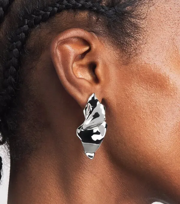 Alexis Bittar Small Sculptural Earrings - Silver