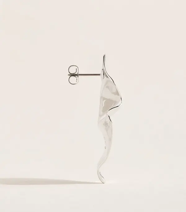 Alexis Bittar Small Sculptural Earrings - Silver