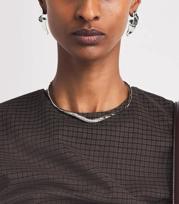 Alexis Bittar Small Sculptural Earrings - Silver