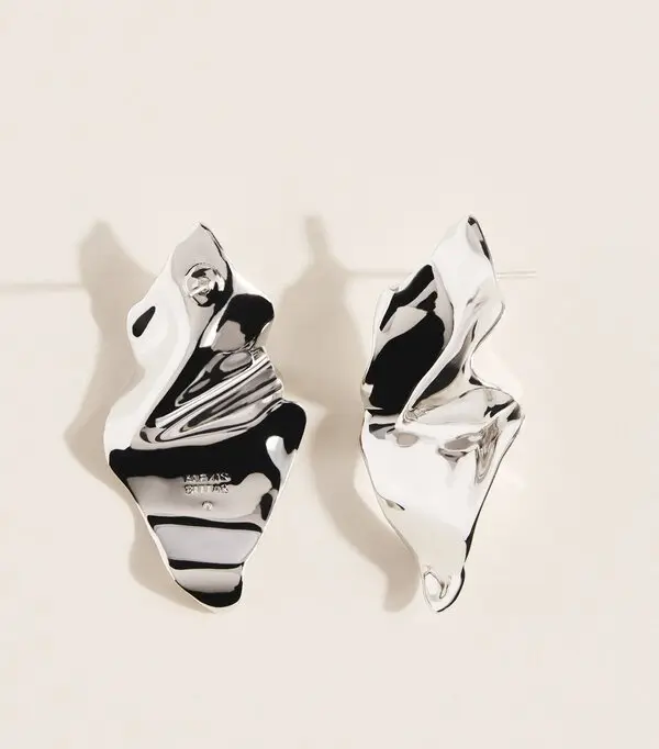 Alexis Bittar Small Sculptural Earrings - Silver